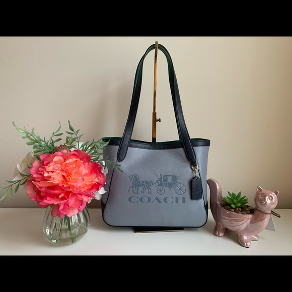 Coach | Bags | Coach Tote 27 In Colorblock With Hose And Carriage Blue ...